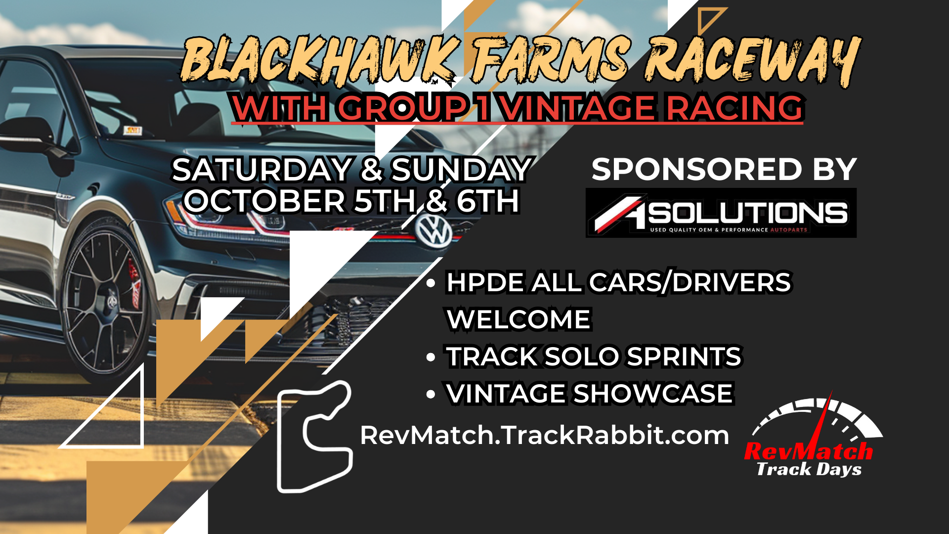 RevMatch @ Blackhawk Farms Raceway October 5 - 6 | RevMatch Track Days ...